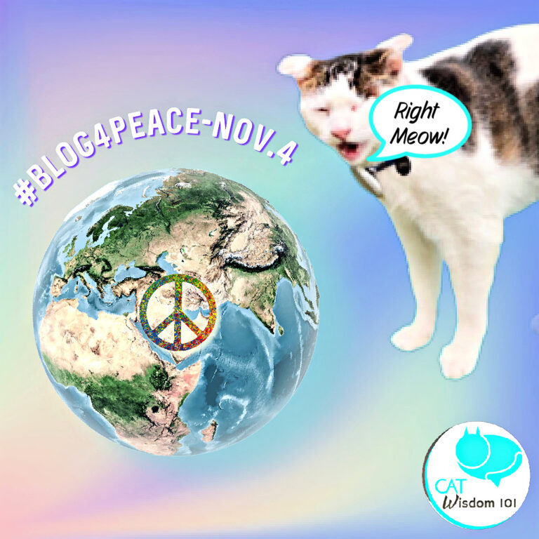 Cats Purr 4 Peace on #Blog4Peace Day | Cat Wisdom 101